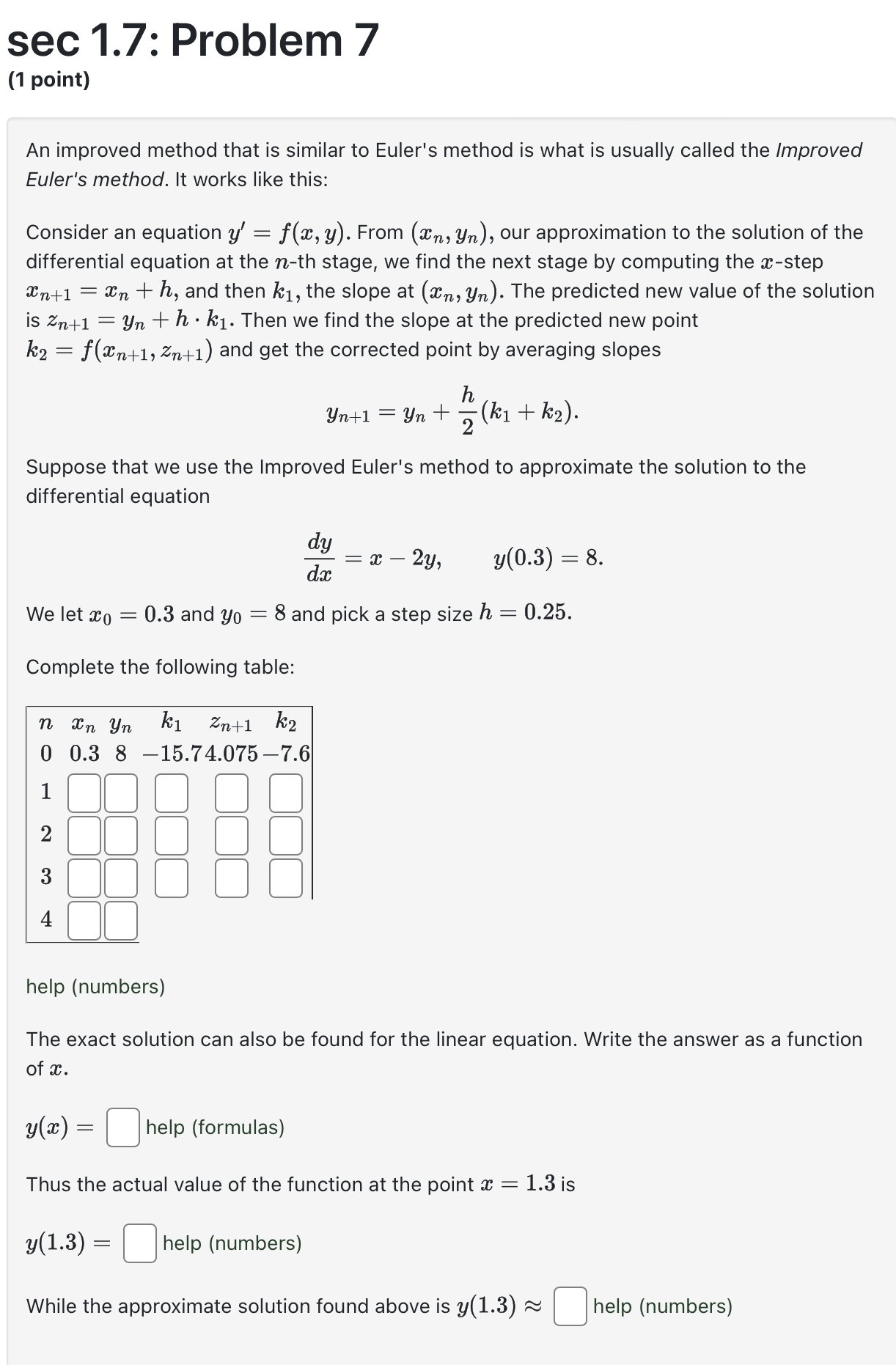 Solved sec 1.7: Problem 7(1 ﻿point)An improved method that | Chegg.com