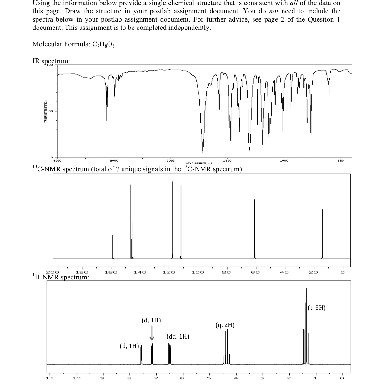 Solved Using the information below provide a single chemical | Chegg.com