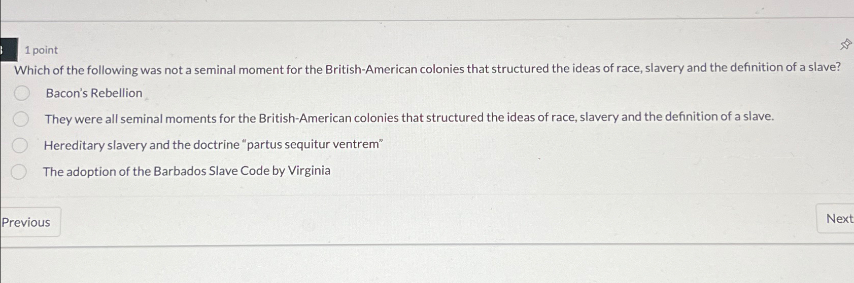 Solved 1 ﻿pointWhich of the following was not a seminal | Chegg.com