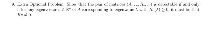 Solved 9. Extra Optional Problem: Show that the pair of | Chegg.com