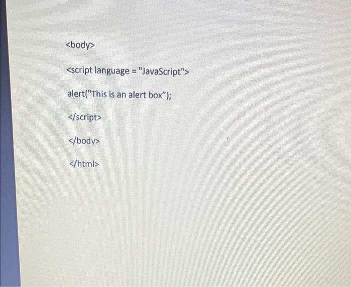 Solved C) Here is an alert popup example generated by | Chegg.com