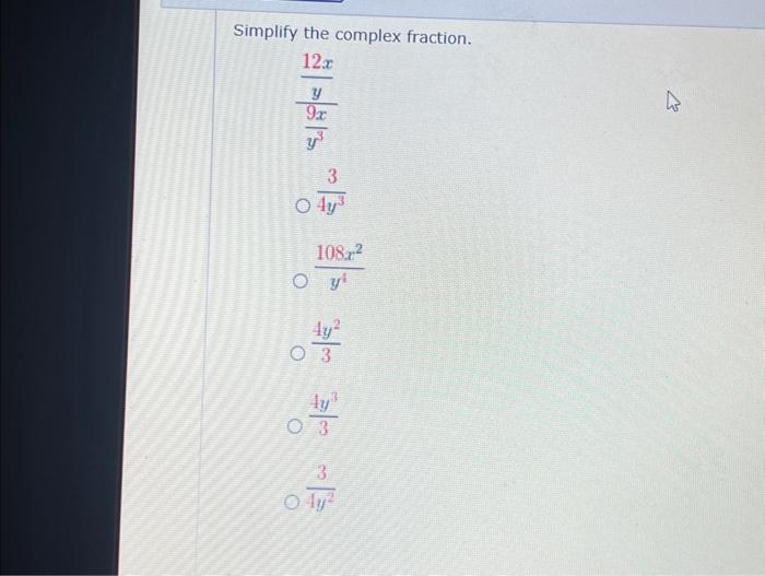 Solved Simplify the complex fraction. | Chegg.com