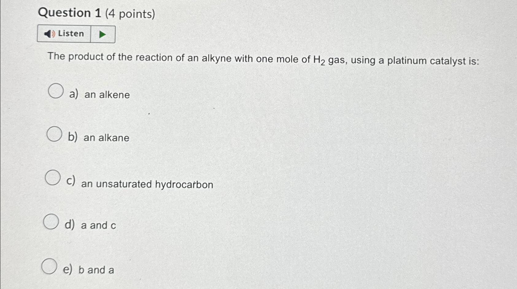 Solved Question 1 (4 ﻿points)ListenThe product of the | Chegg.com