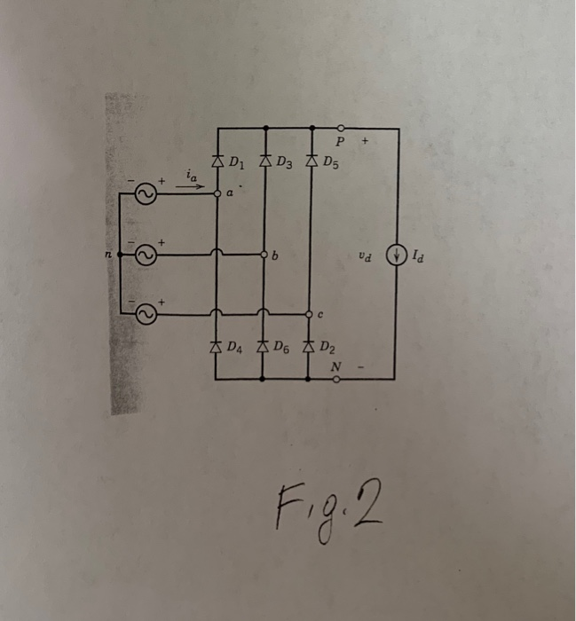 Solved 2. A three-phase full bridge converter connected to a | Chegg.com
