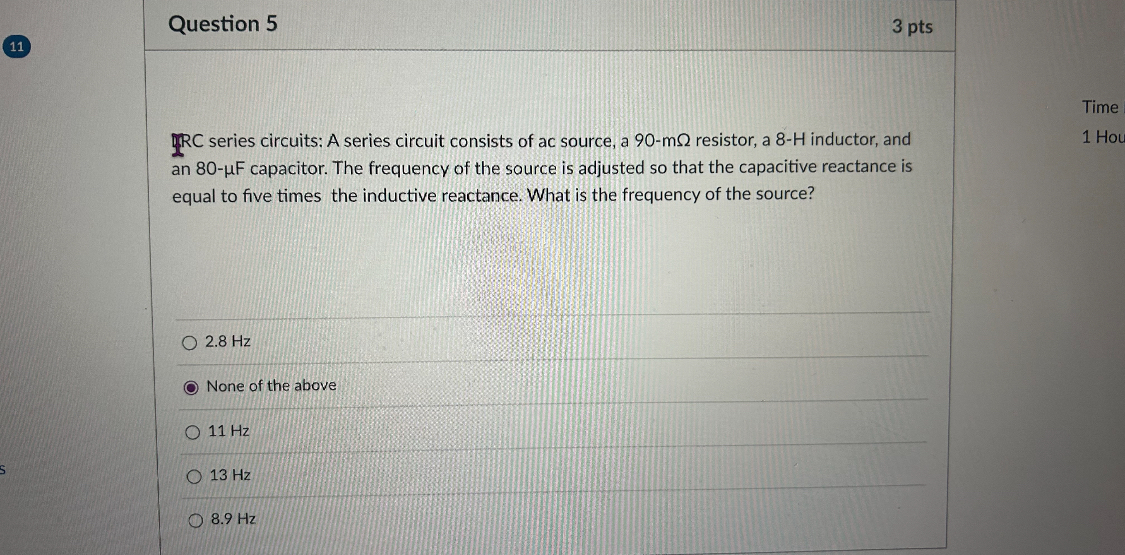 Solved Question 53 ﻿pts11TRC series circuits: A series | Chegg.com