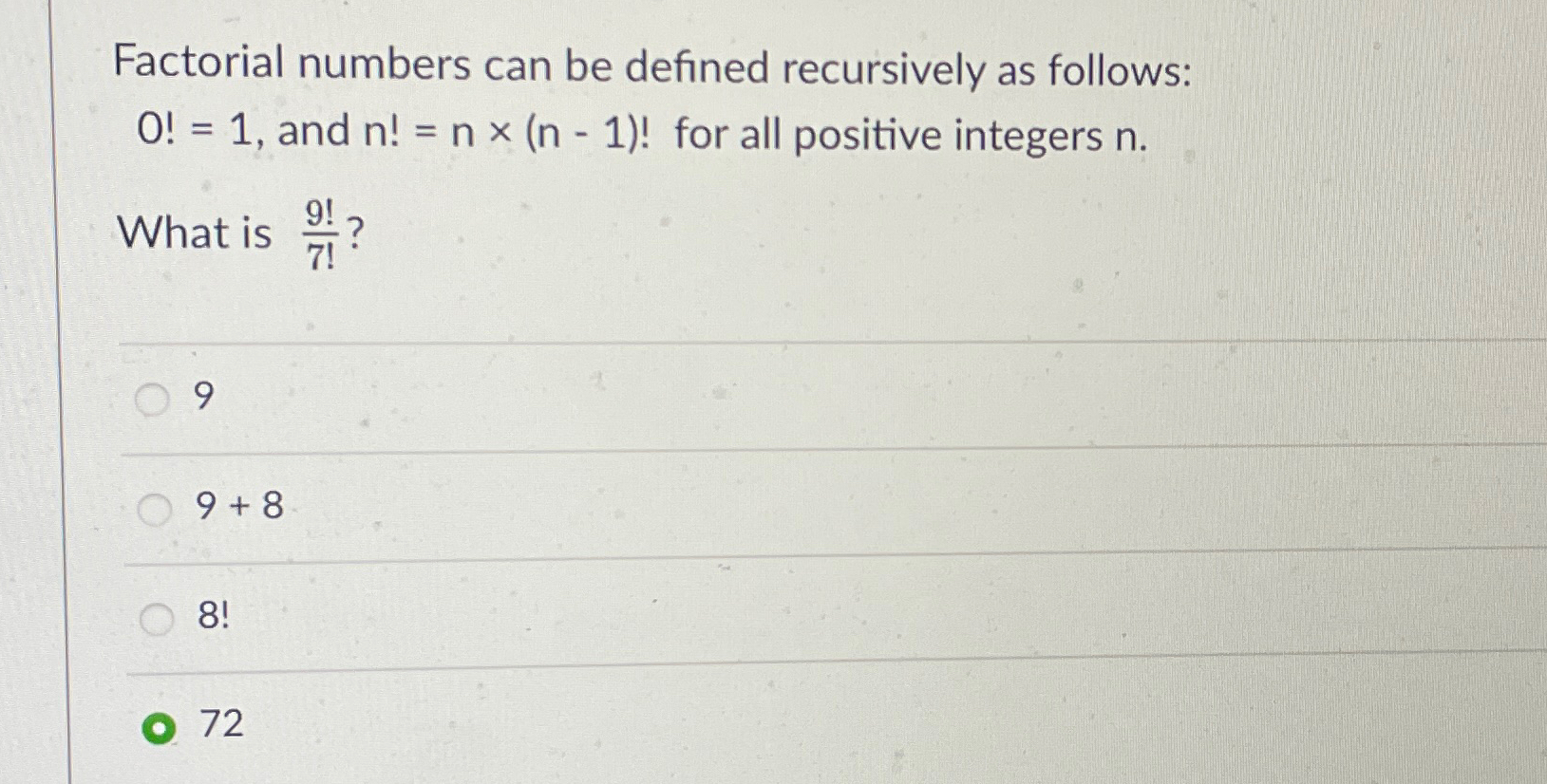 Solved Factorial numbers can be defined recursively as | Chegg.com