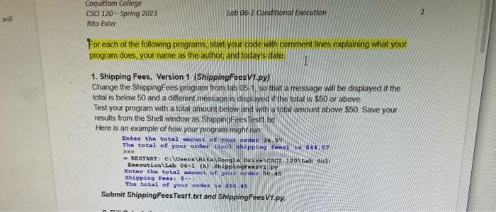 Solved For each of the following programs, stait your code | Chegg.com