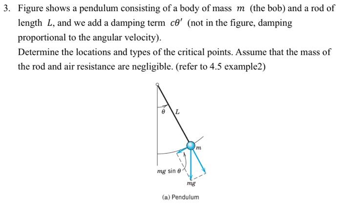 Solved 3. Figure shows a pendulum consisting of a body of | Chegg.com