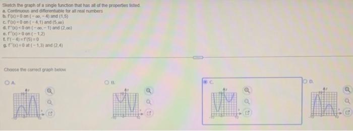 Solved Shetch the graph of a single function that has all of | Chegg.com