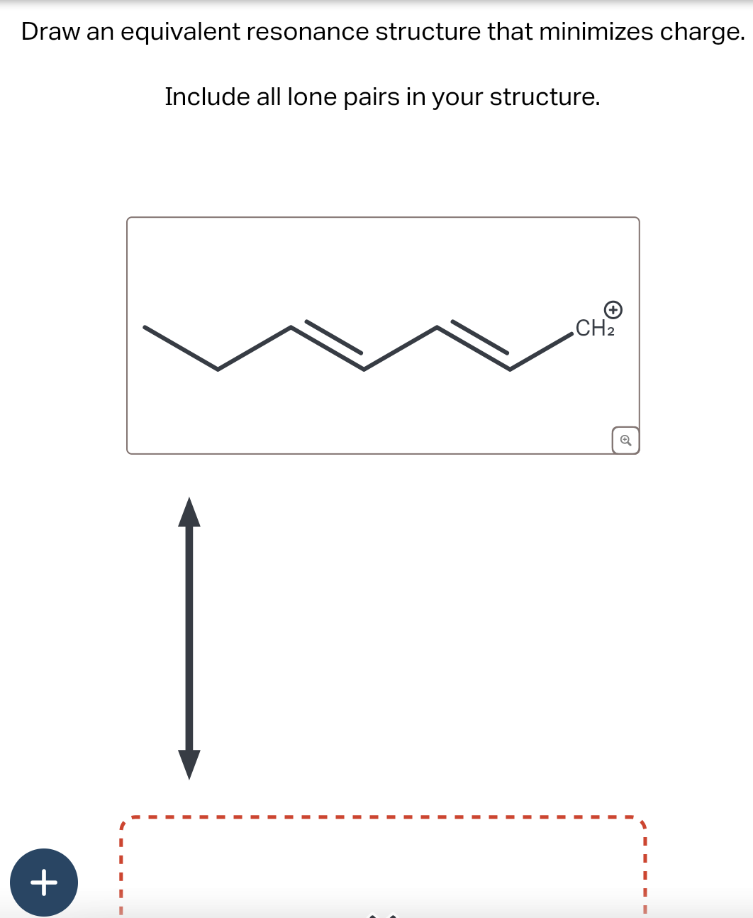 Solved Draw an equivalent resonance structure that minimizes | Chegg.com