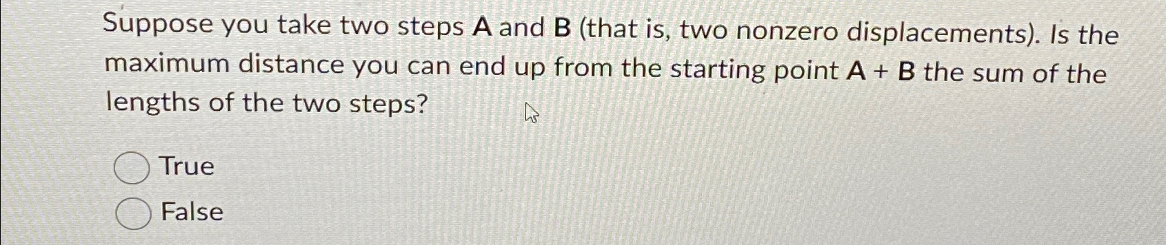Solved Suppose you take two steps A and B (that is, ﻿two | Chegg.com