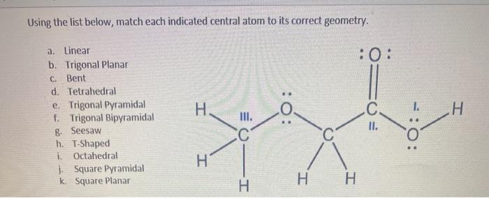 Solved Using the list below, match each indicated central | Chegg.com