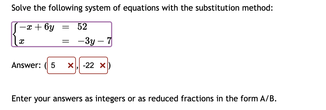 Solved Solve the following system of ﻿equations with the | Chegg.com