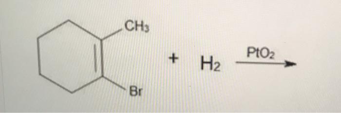Solved CH3 PtO2 + H2 Br | Chegg.com