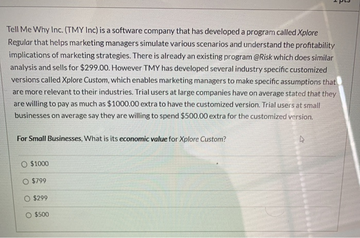 Solved Tell Me Why Inc. (TMY Inc) is a software company that | Chegg.com