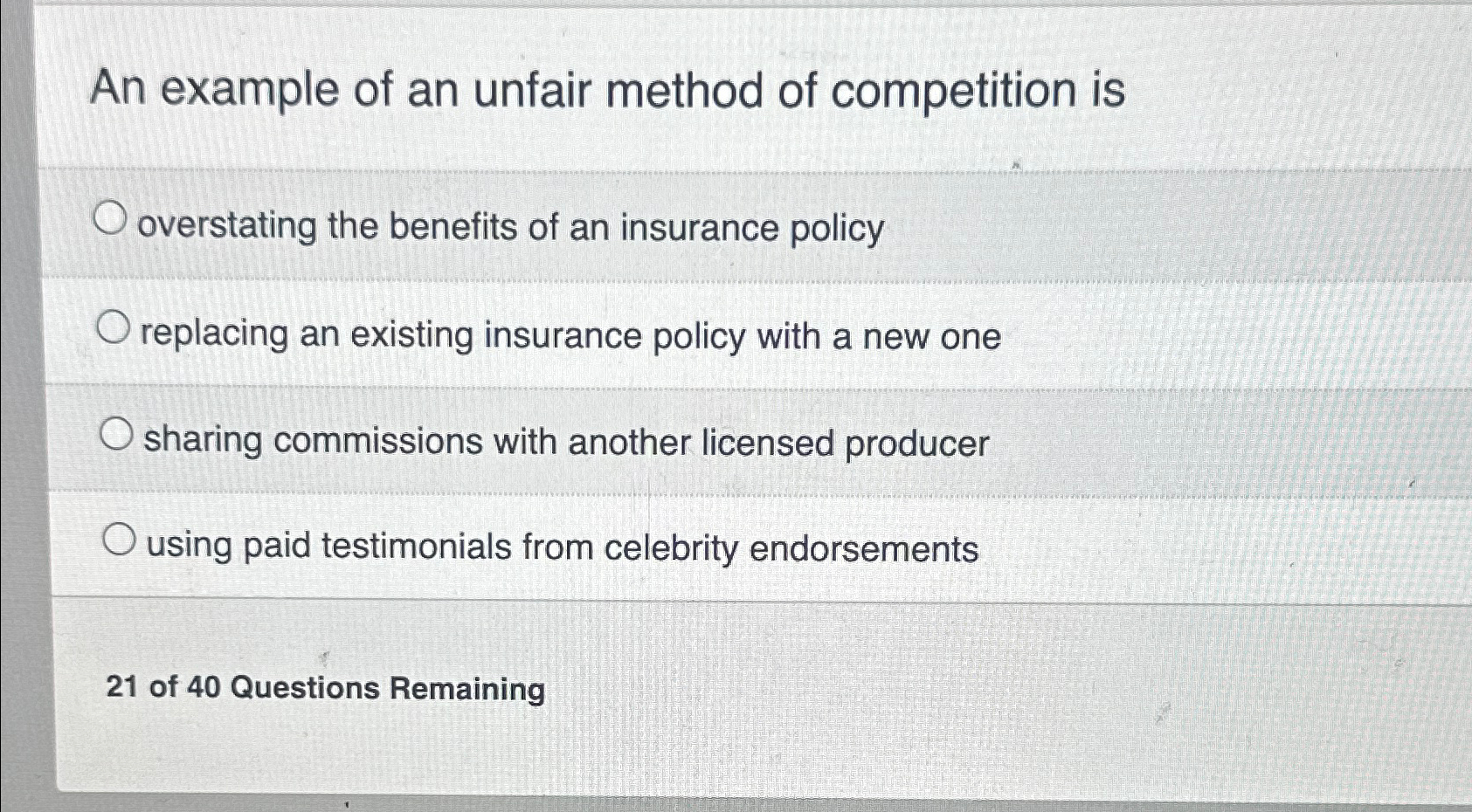 Solved An example of an unfair method of competition | Chegg.com