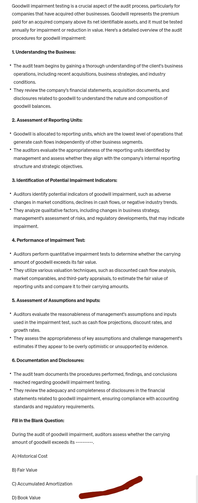 Solved Goodwill impairment testing is a crucial aspect of | Chegg.com