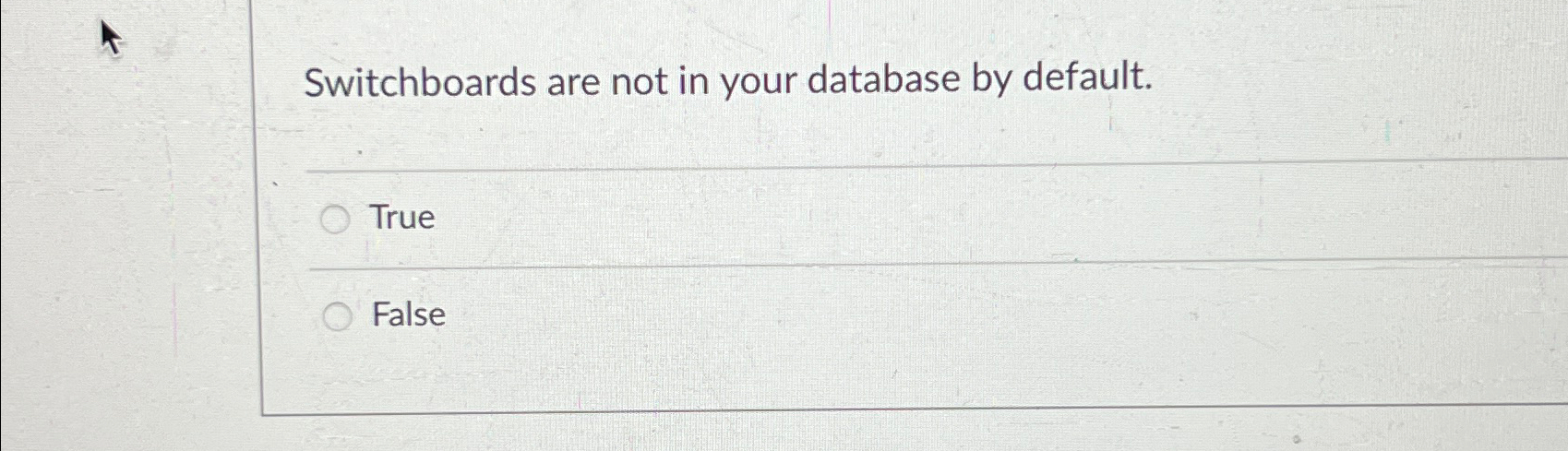 Switchboards are not in your database by | Chegg.com