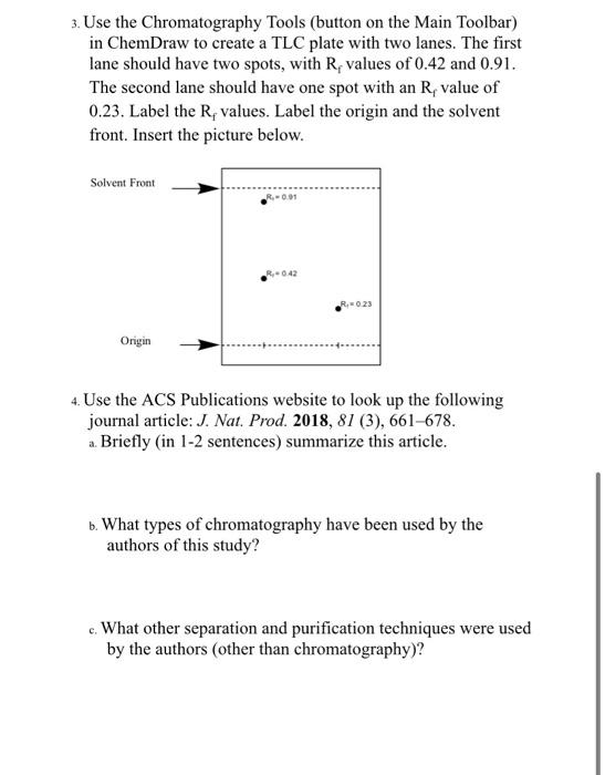3. Use the Chromatography Tools (button on the Main | Chegg.com