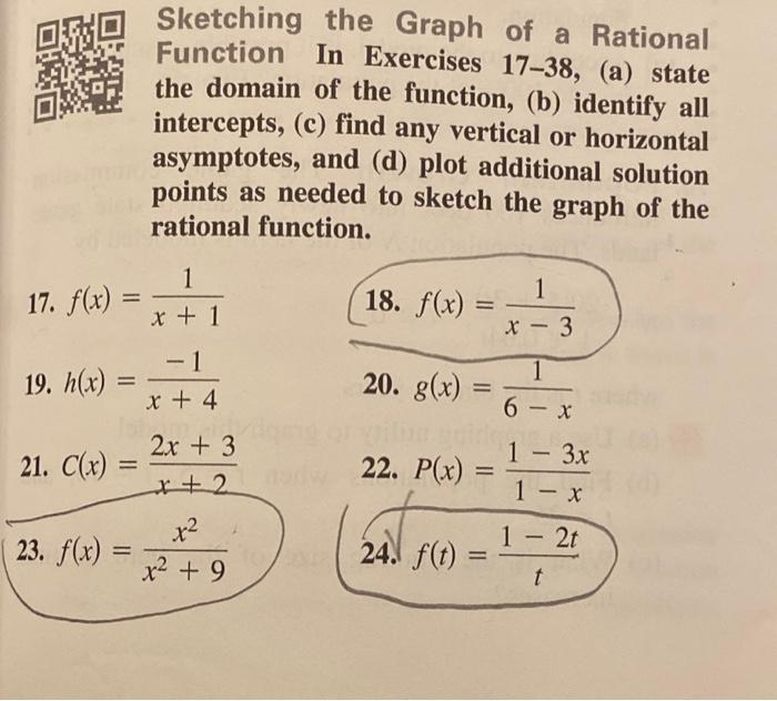 Solved Sketching the Graph of a Rational Function In | Chegg.com