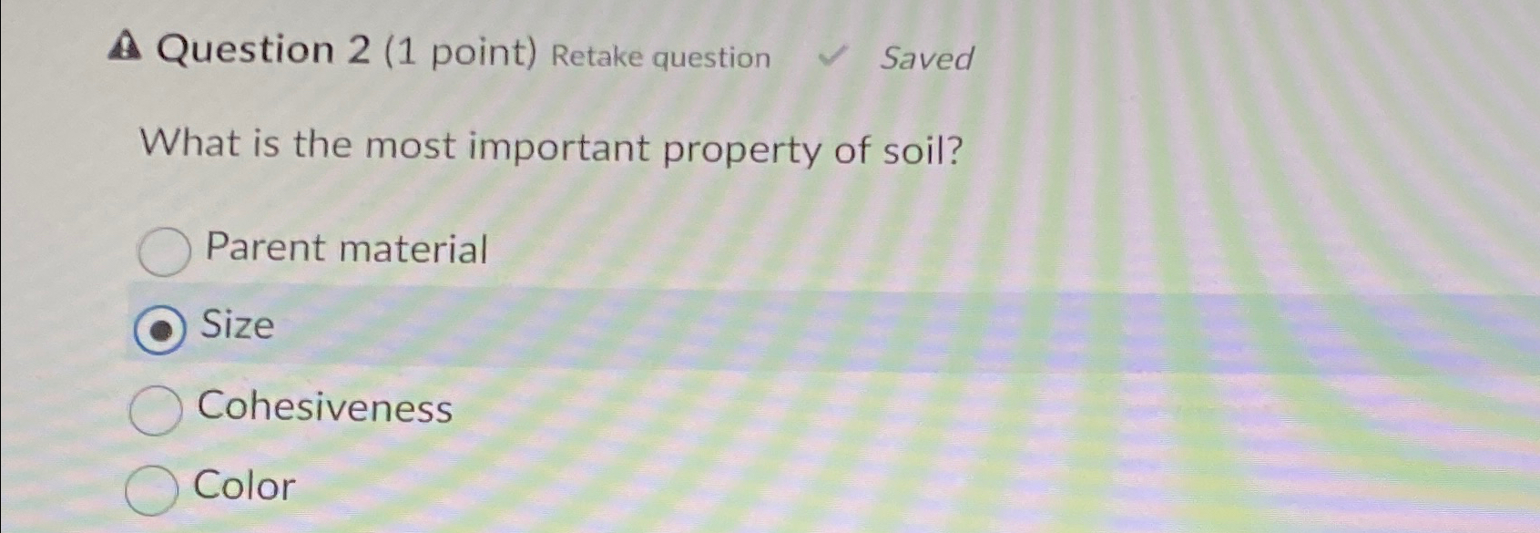 Solved Question 2 (1 point) Retake questionSavedWhat is | Chegg.com Solved Question 2 (1 point) Retake questionSavedWhat is | Chegg.com