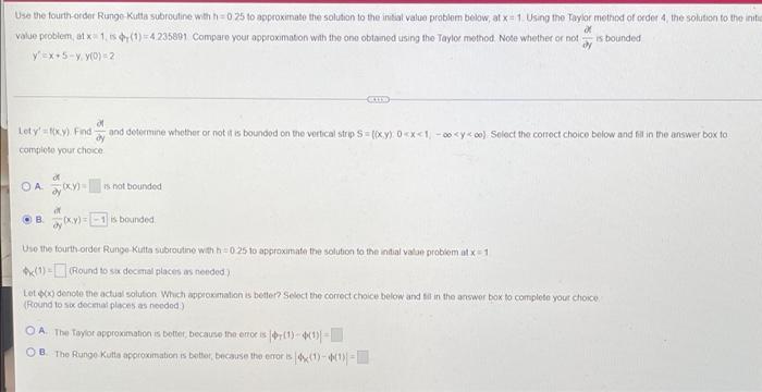 Solved of Use the fourth-order Runge-Kutta subroutine with | Chegg.com