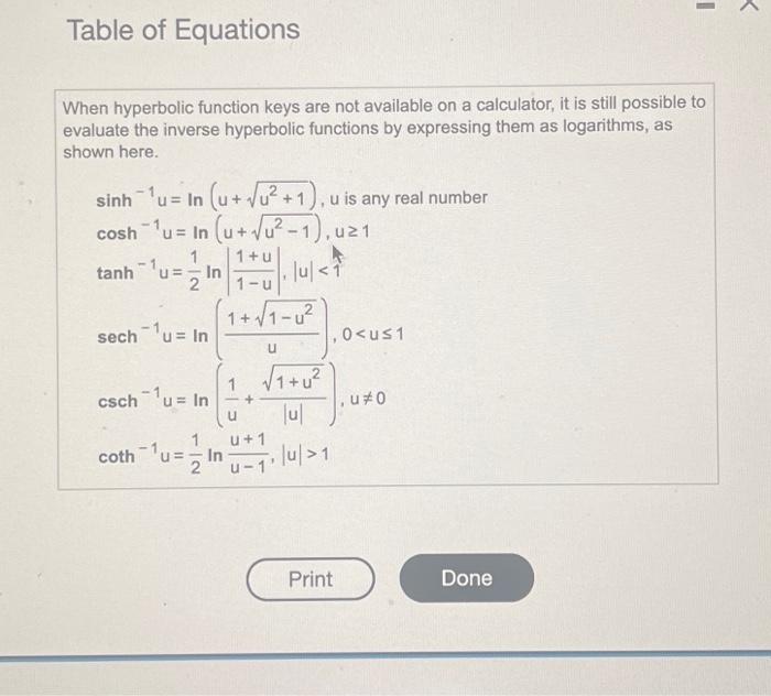 Solved Click the icon to view the table of equations | Chegg.com
