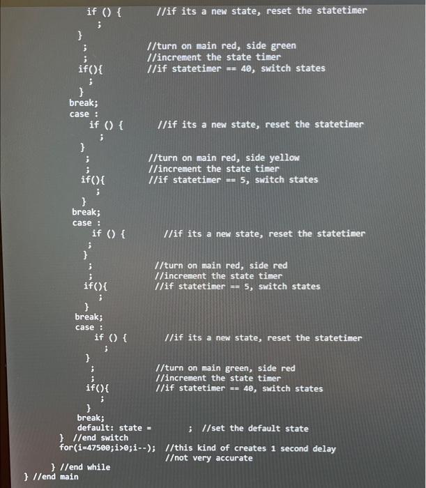 Solved Fill In The Given Codes Comments With What The 5741