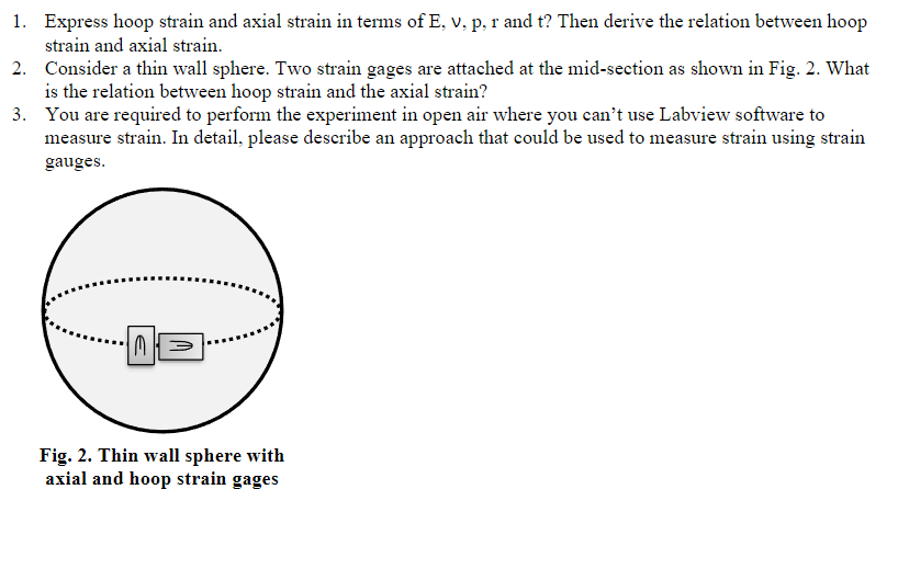 Solved Express hoop strain and axial strain in terms of | Chegg.com