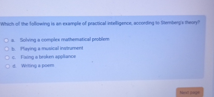 Solved Which of the following is an example of practical | Chegg.com