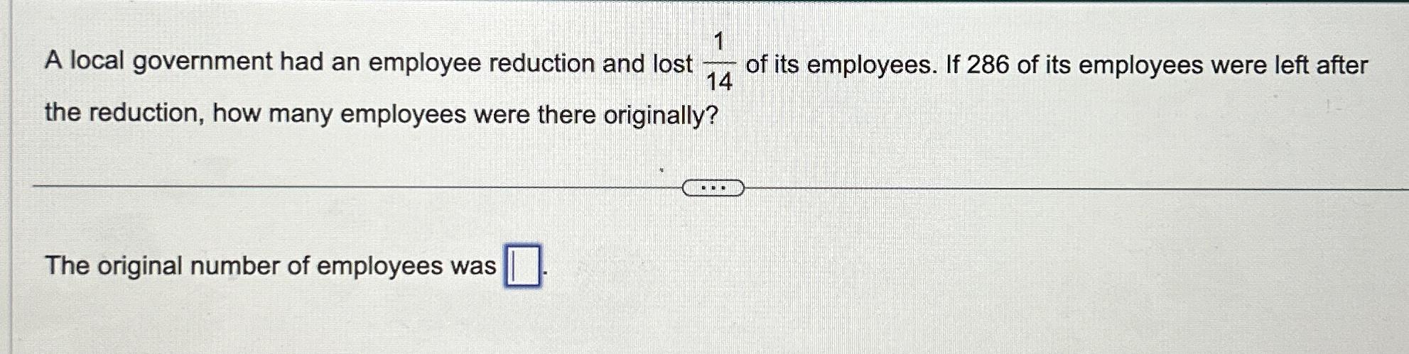 Solved A local government had an employee reduction and lost | Chegg.com