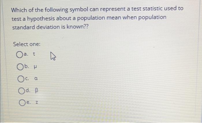 Solved Which of the following symbol can represent a test | Chegg.com