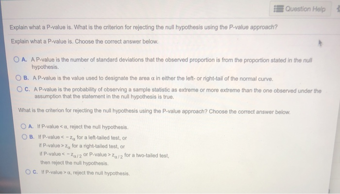 Solved The Null And Alternative Hypotheses Are Given