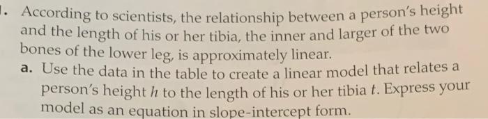 5. According to scientists, the relationship between | Chegg.com