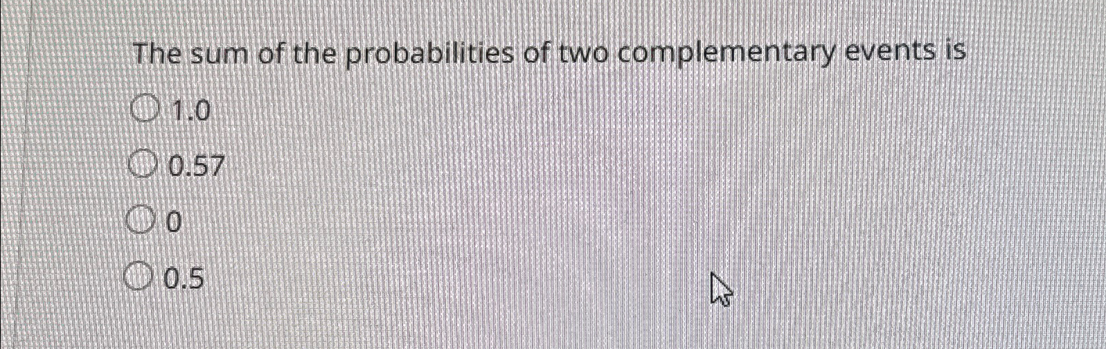 Solved The sum of the probabilities of two complementary | Chegg.com