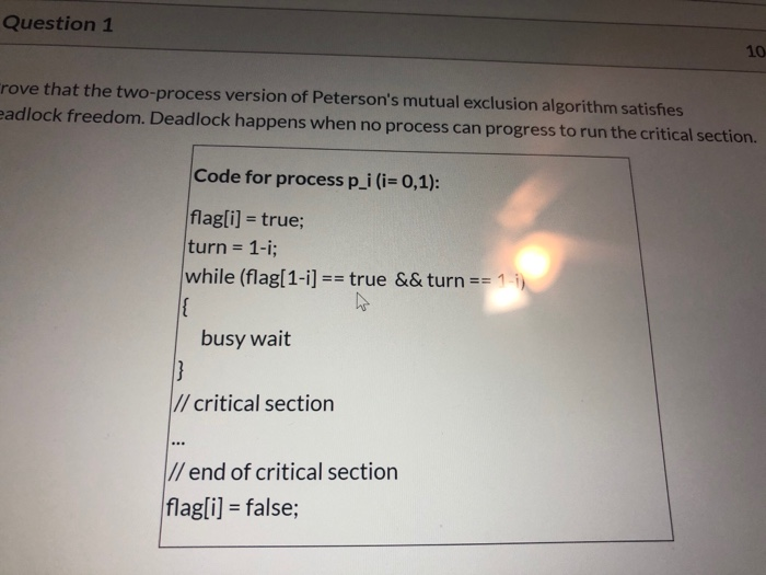 Solved Question 1 10 rove that the two-process version of | Chegg.com