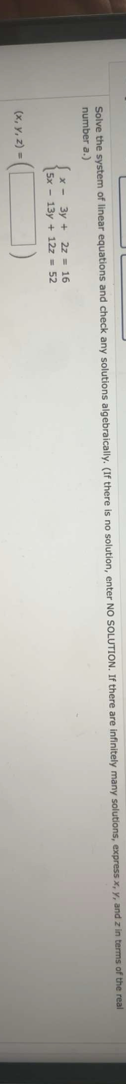 Solved tions and check any solutions algebraically. (If | Chegg.com