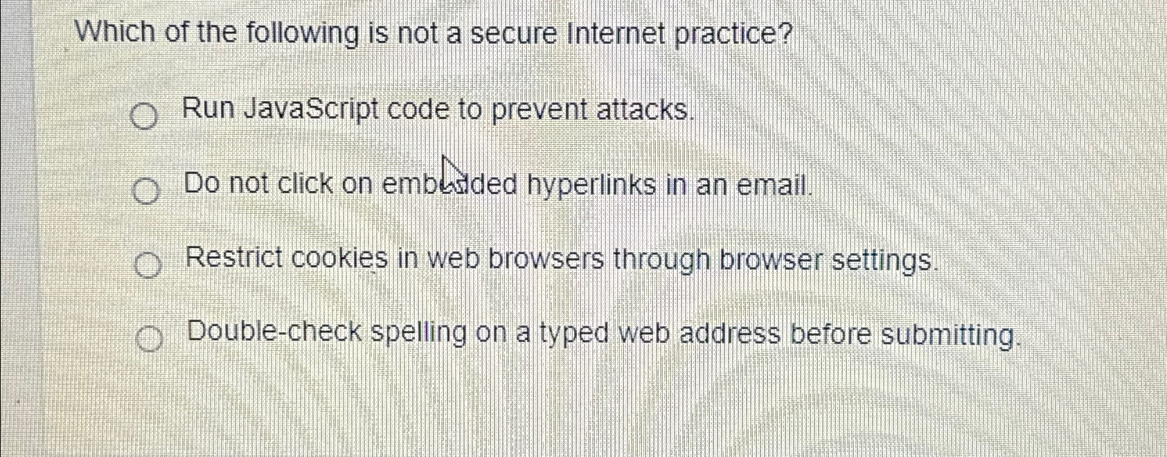 Solved Which of the following is not a secure Internet | Chegg.com