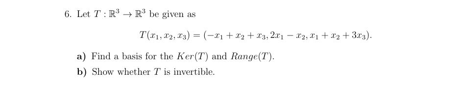 Solved Let T:R3→R3 ﻿be given | Chegg.com