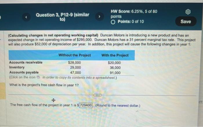Solved (Calculating changes in net operating working | Chegg.com