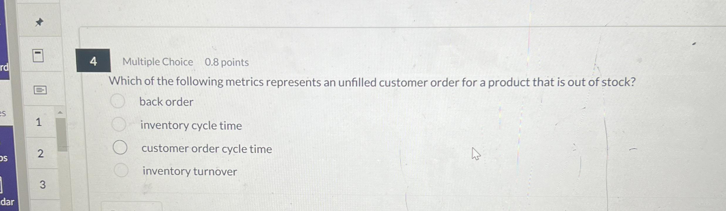 Solved 4Multiple Choice 0.8 ﻿pointsWhich of the following | Chegg.com