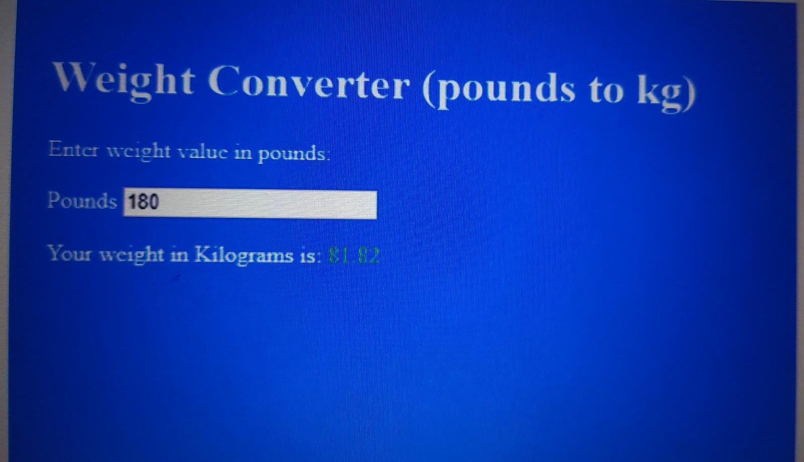 Solved Create A Javascript Webpage That Asks The User To 
