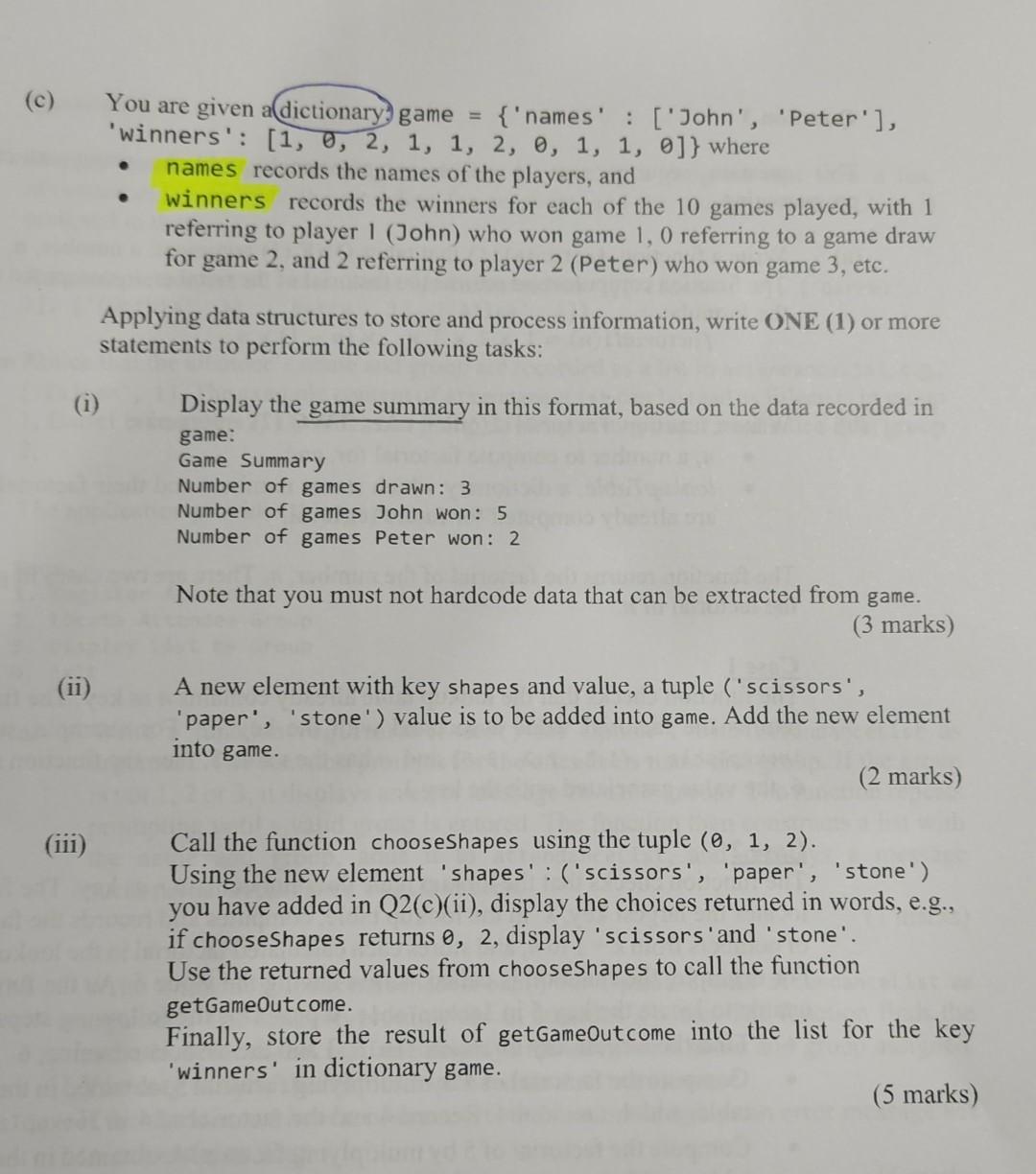 Solved using python Appreciate detailed working | Chegg.com