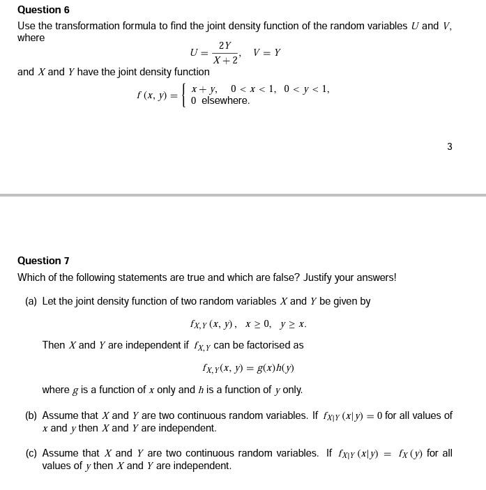 Solved Question 6 Use the transformation formula to find the | Chegg.com