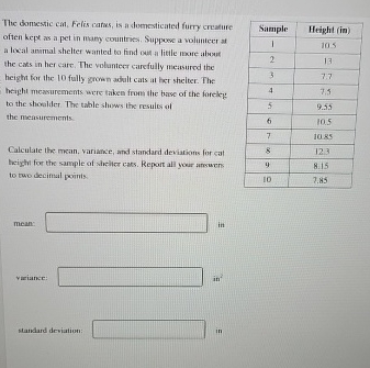 Solved The domestic can, Felis carus, is a domesticuted | Chegg.com