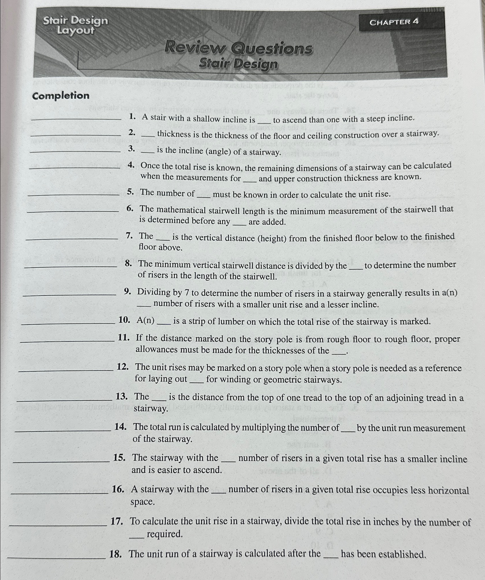 Solved CompletionA stair with a shallow incline is q, ﻿to | Chegg.com