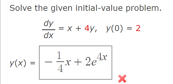 Solved Solve the given initial-value | Chegg.com