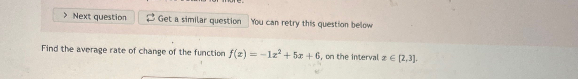 Solved Next questionYou can retry this question belowFind | Chegg.com