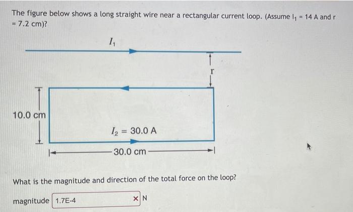 Solved The figure below shows a long straight wire near a | Chegg.com