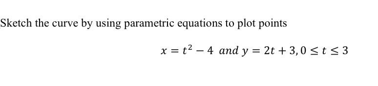Solved Sketch the curve by using parametric equations to | Chegg.com